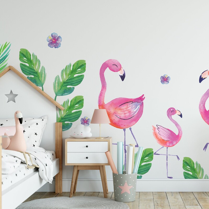 Flamingo Wall Decals - Etsy