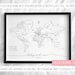 Personalised World Travel Push Pin Map - Framed - 100 FREE Pins - Etsy UK