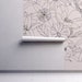 Boho Neutral Drawn Floral Wall Mural - Peel and Stick or Traditional ...