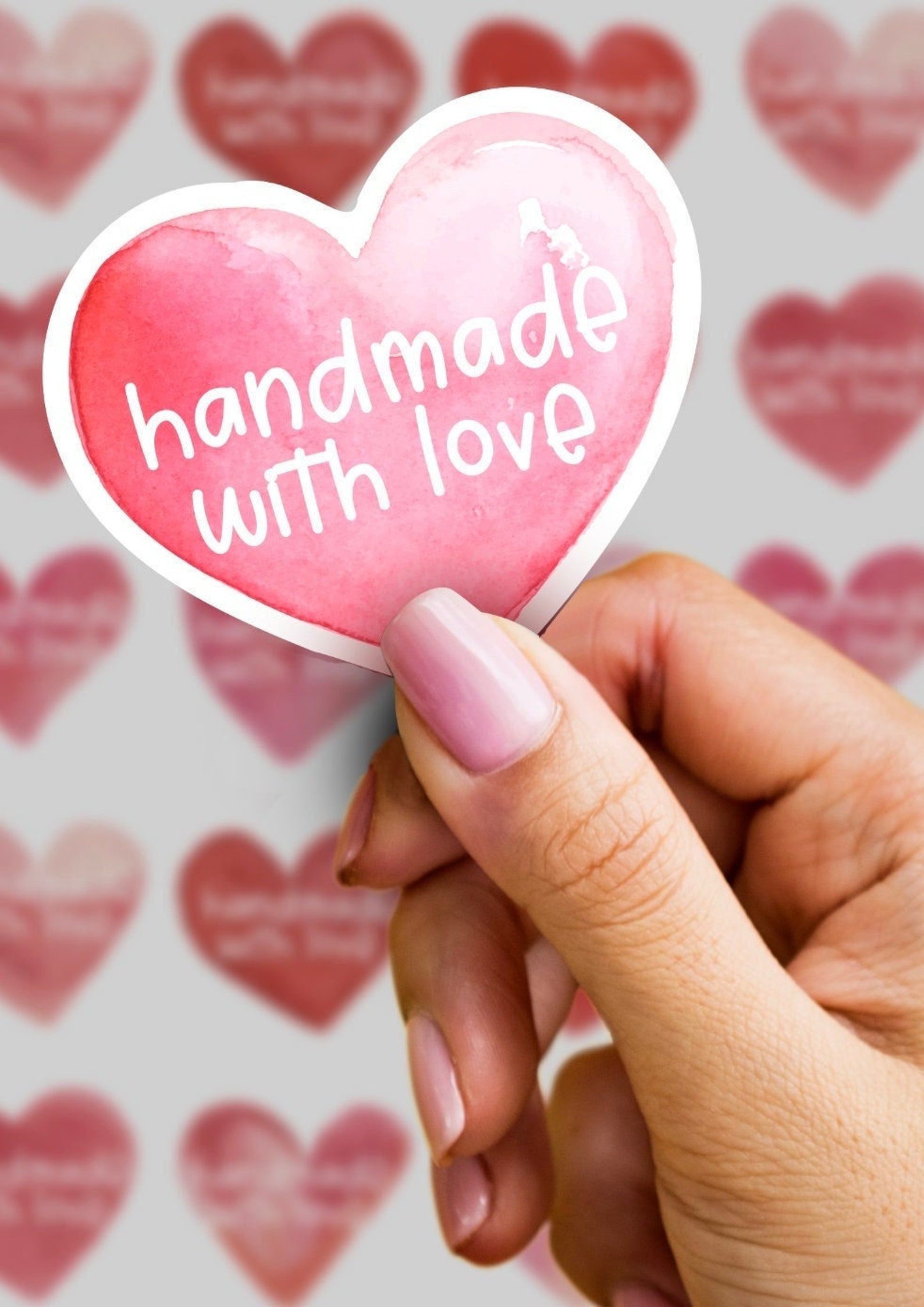 X50 Handmade With Love Product Stickers | Small Business Stationary ...