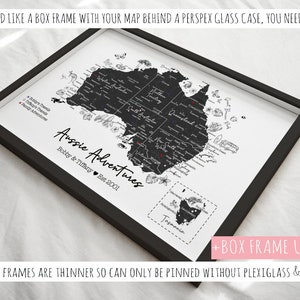Personalised Map of Australia - World Travel Push Pin Map Framed - Etsy UK