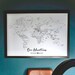Personalised World Travel Push Pin Map Framed - Etsy UK
