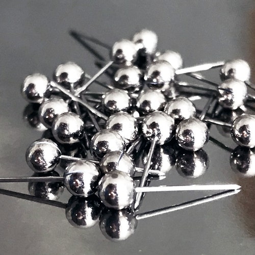 Map Push Pins: Striking Silver Metallic Finish | Etsy