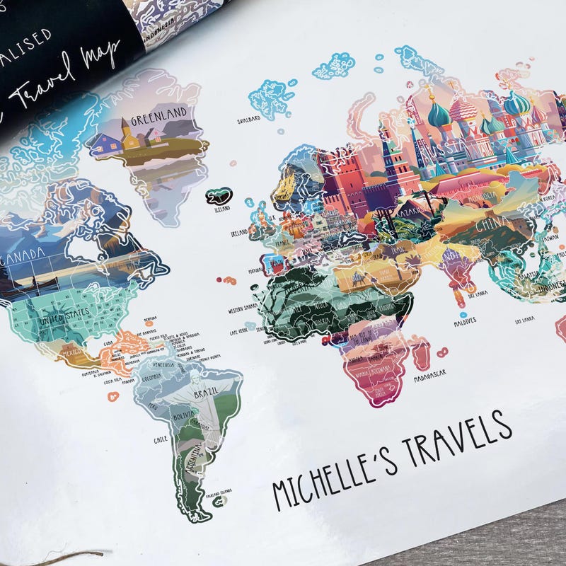 Scratch off World Map - Etsy