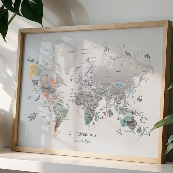 Travel Pin Map Kids - Etsy UK