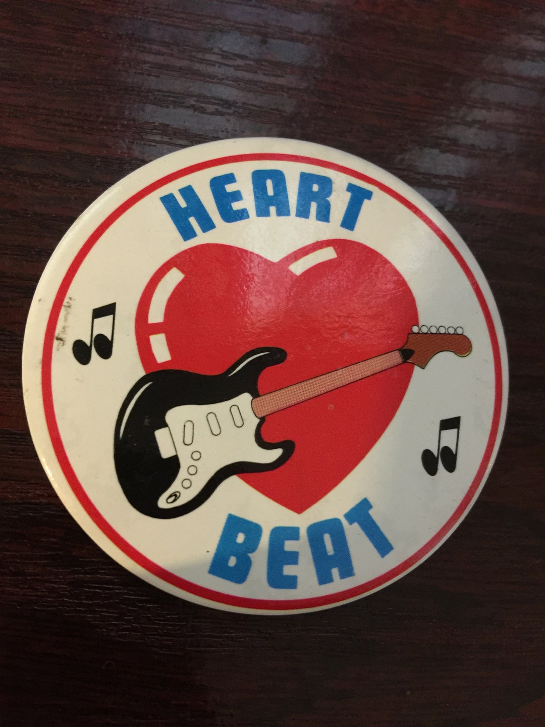 Heart Beat Button Badge / Pin - Etsy