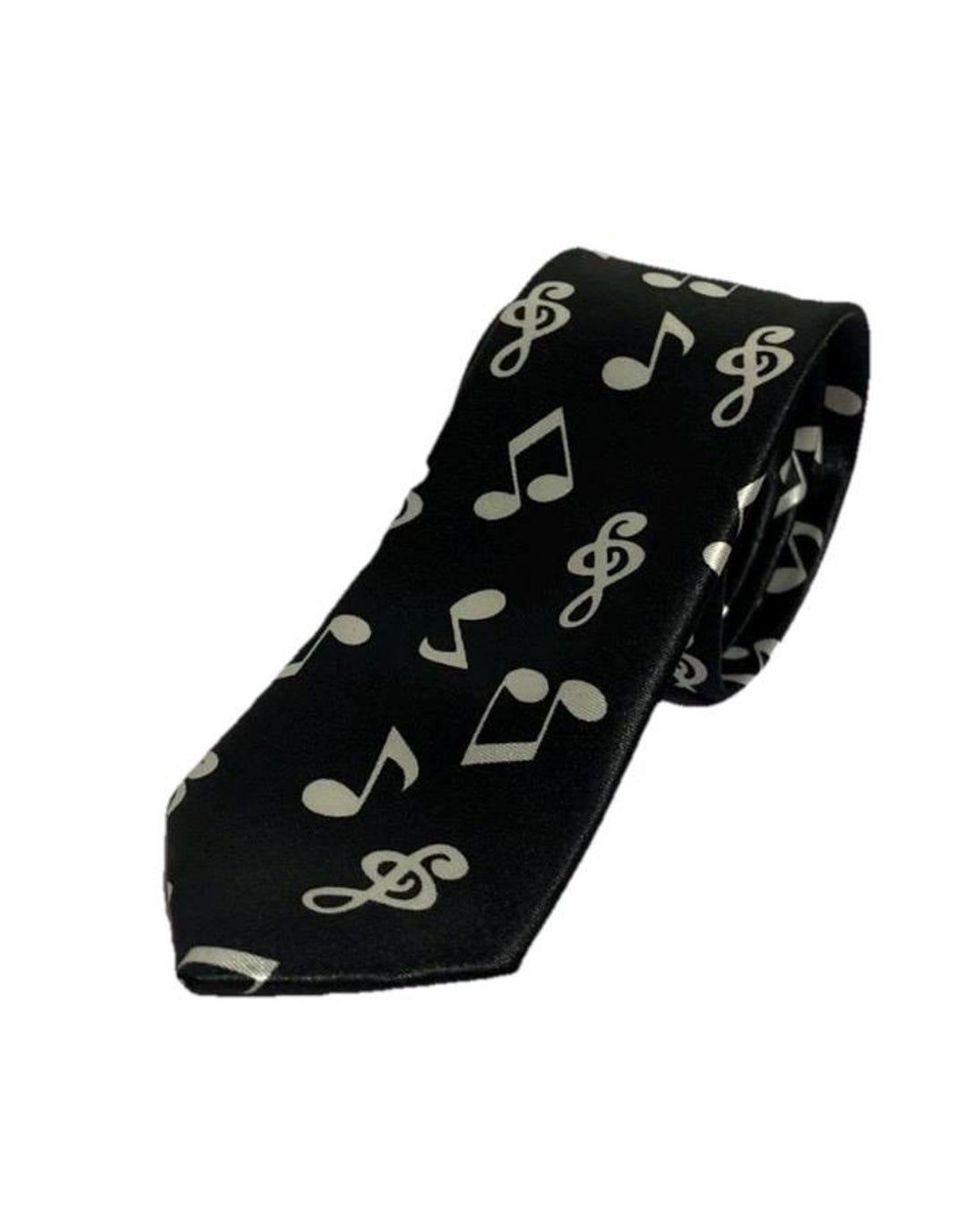 THE TIE STUDIO Musical Notes Design Print Mens Long Neck Tie 60 - Etsy