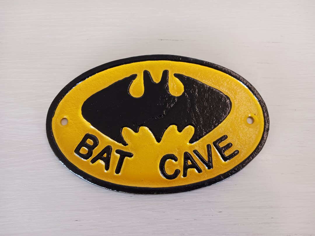 Bat Cave Cast Iron Sign - Etsy