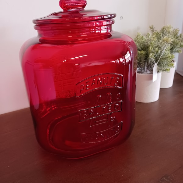 Red Cookie Jar - Etsy