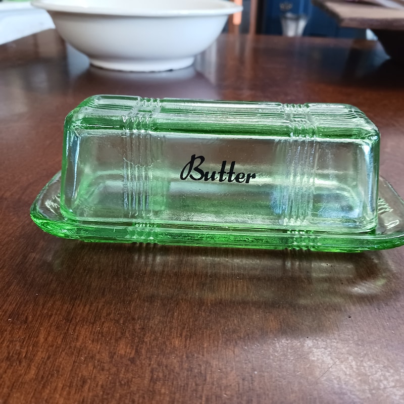 Green Butter Dish - Etsy