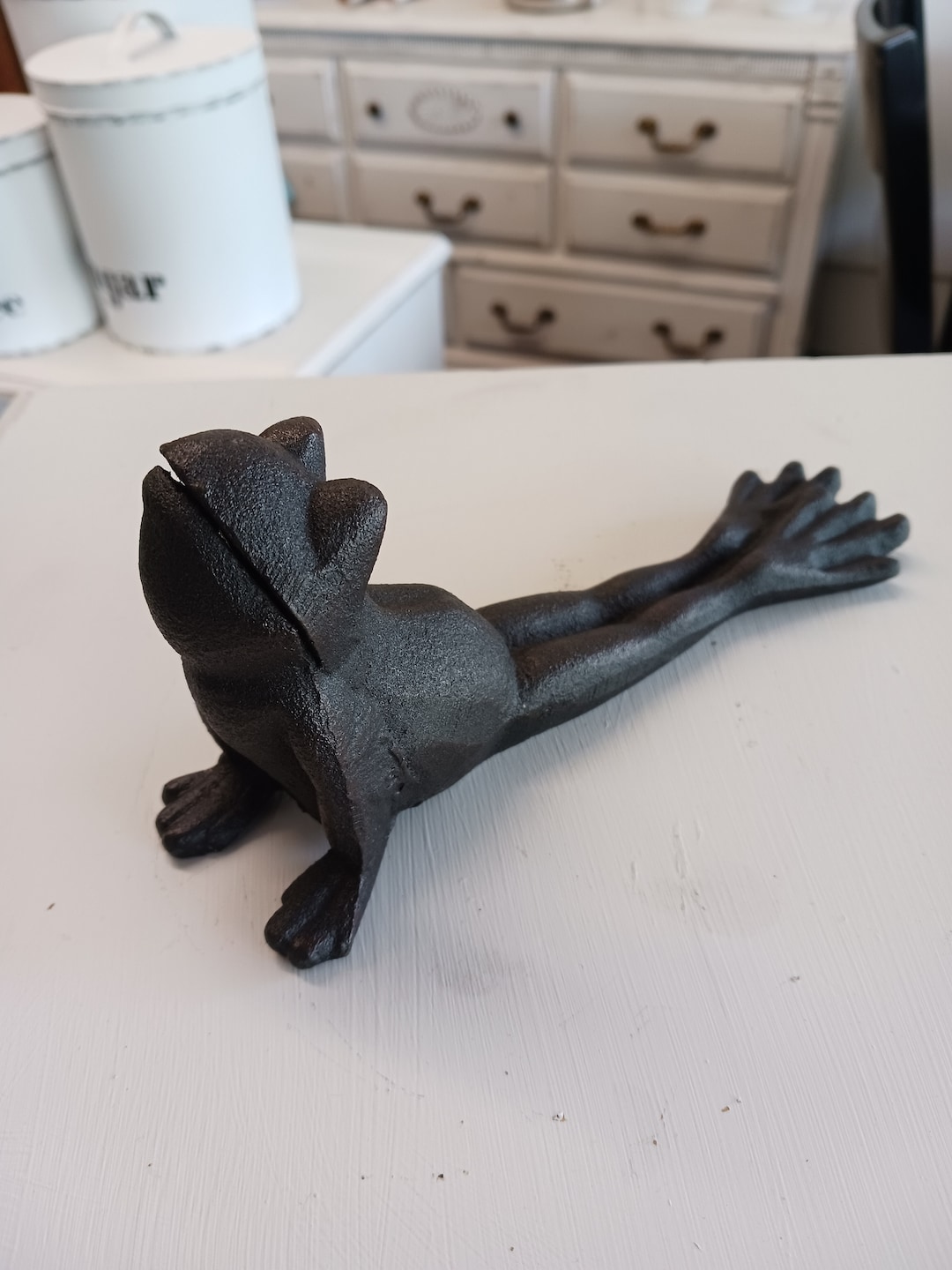 Cast Iron Frog Door Stop - Etsy