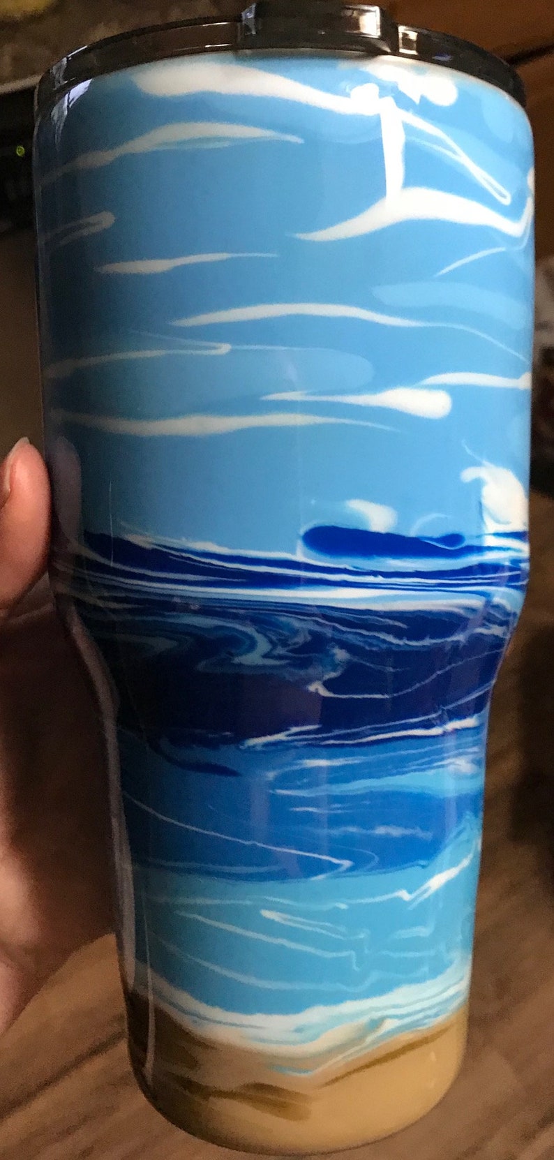 Beach Tumbler/Beach Yeti/Ocean Yeti/Ocean Tumbler/Beach | Etsy
