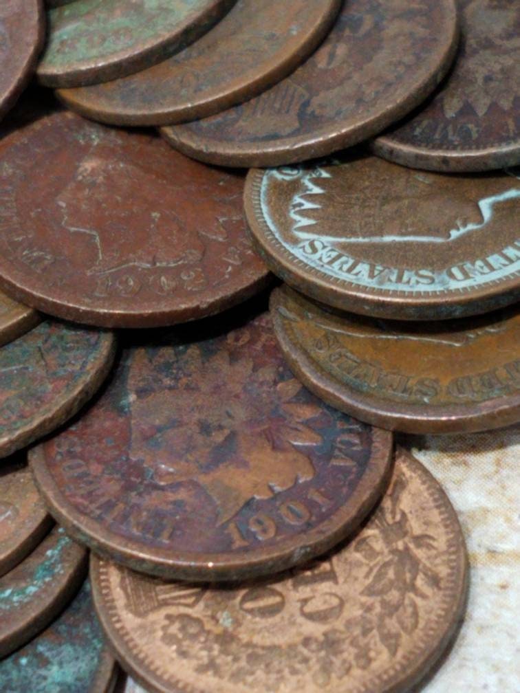 Indian Head Penny Indian Head Pennies Old Coins Old Money - Etsy