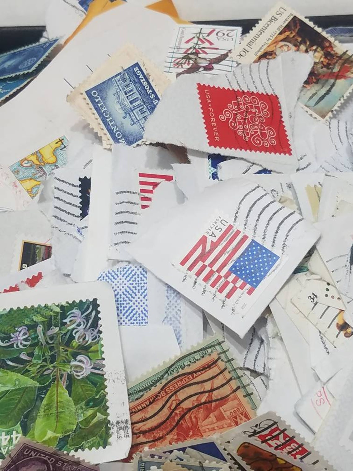 Lot of 100 Postage Stamps Pulled At Random 100 Stamp | Etsy