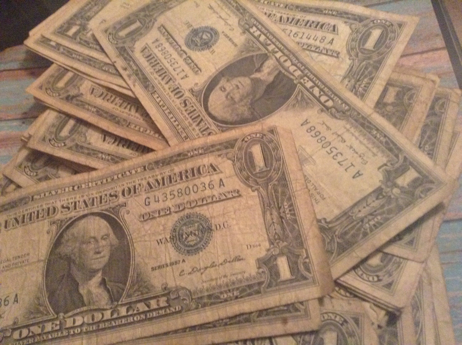 1 Silver Certificate Lot, Paper Money Collection, 1935 and 1957, Old ...