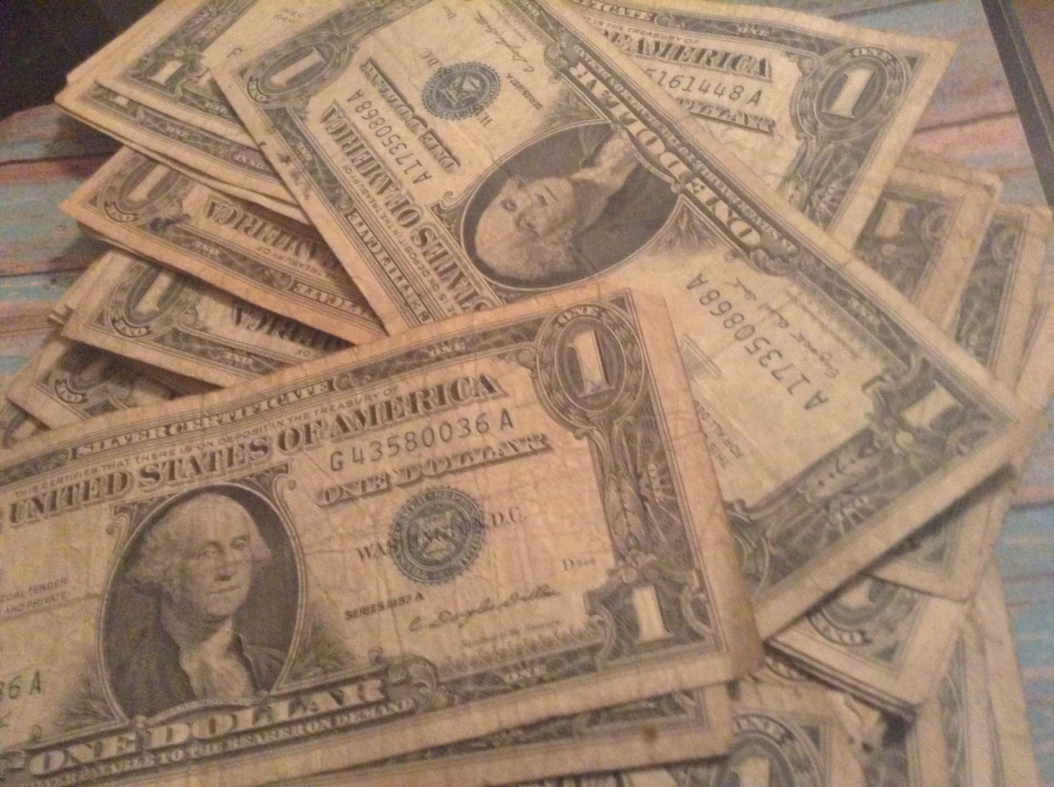 1 Silver Certificate Lot, Paper Money Collection, 1935 and 1957, Old ...