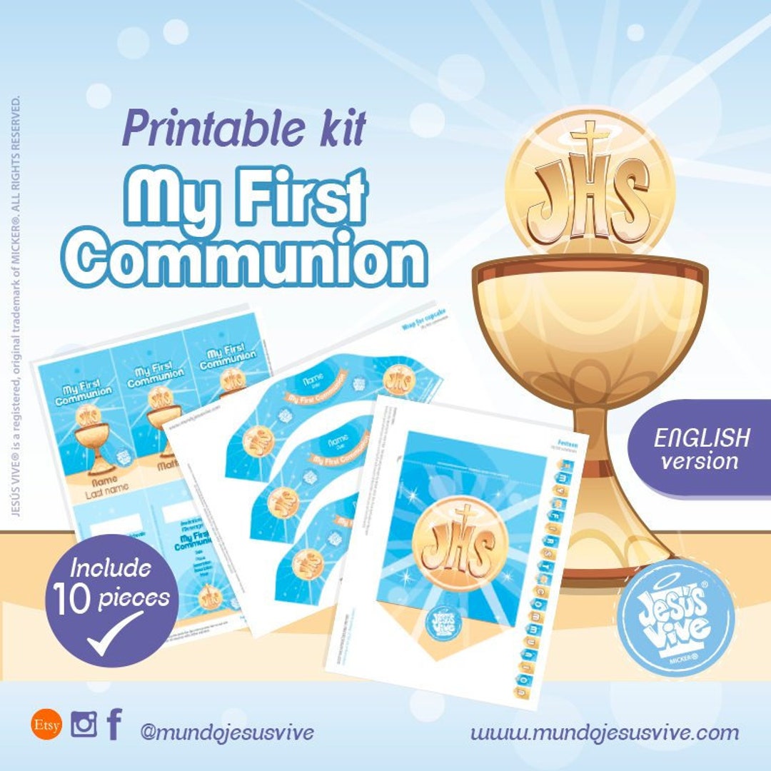 Printable First Communion Kit First Communion Party - Etsy