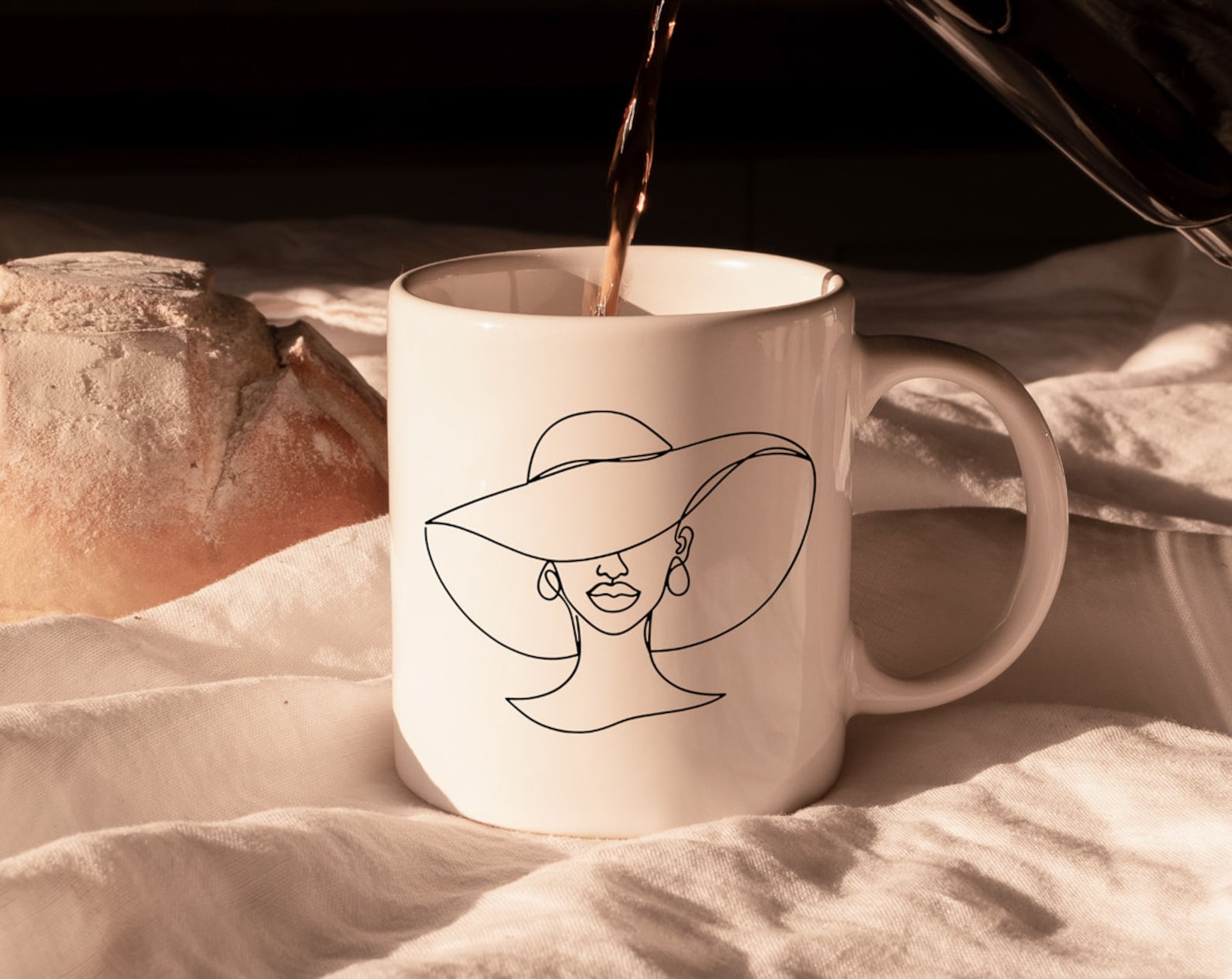 One Line Art Woman Face Svg Drawing Abstract Svg Minimal - Etsy