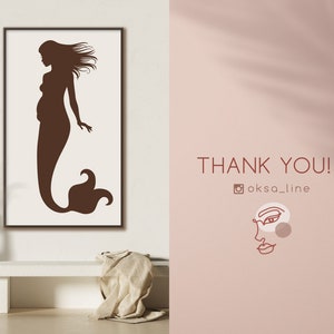 Pregnant Mermaid Silhouette Svg Clipart, Woman Mermaid Tail Svg Clip ...