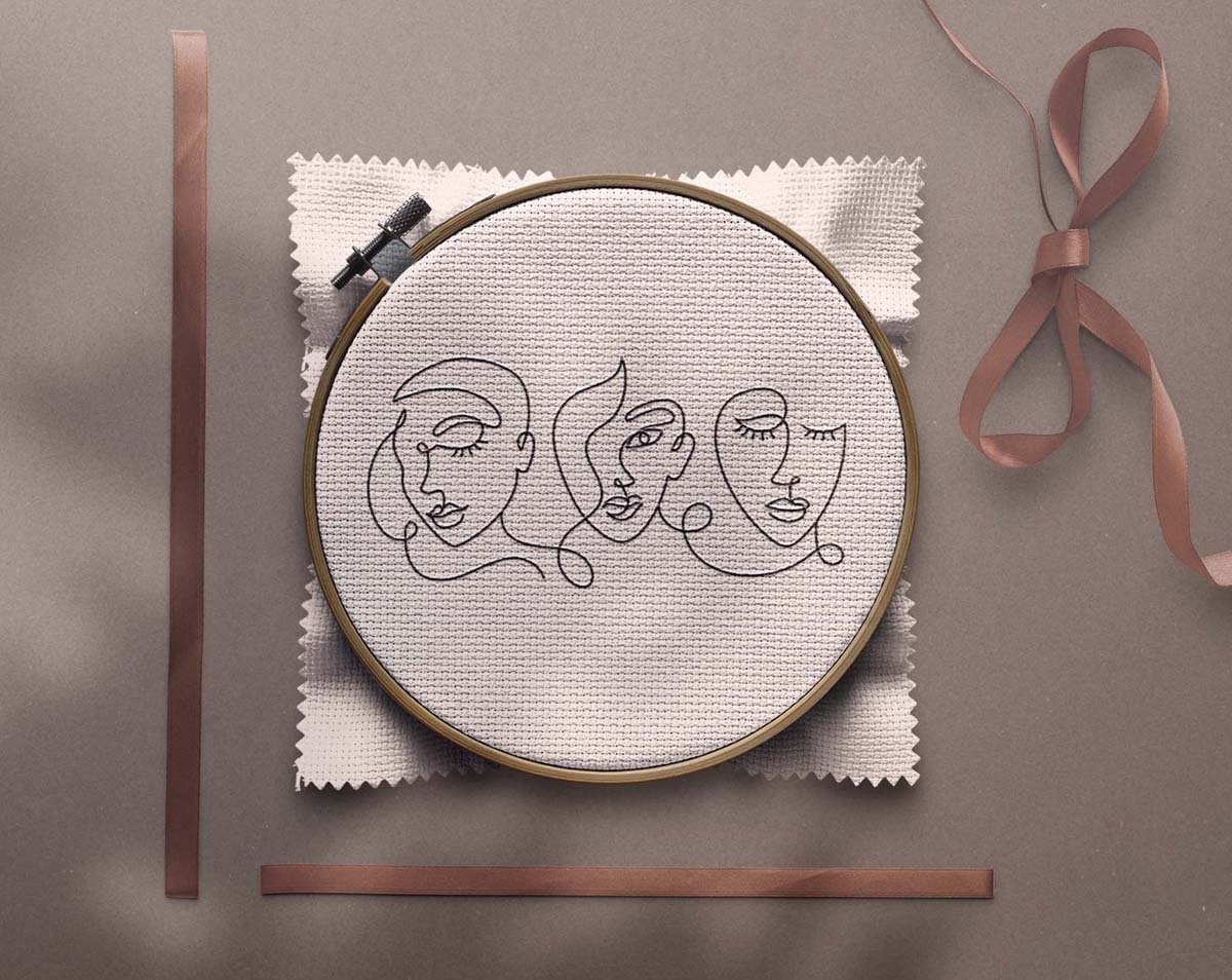 One Line Woman Abstract Face Svg Drawing Abstract Minimal - Etsy