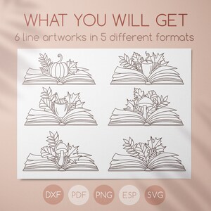 Autumn Leaves With Book Svg Set Fall Leaf Clipart Book Lover - Etsy