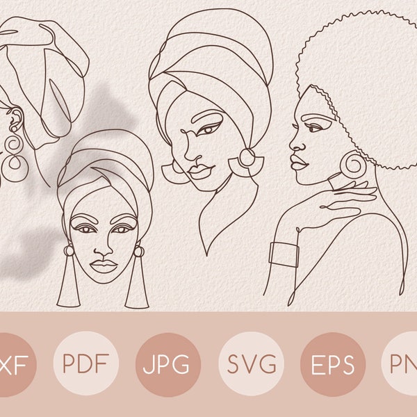 Woman Face Svg - Etsy