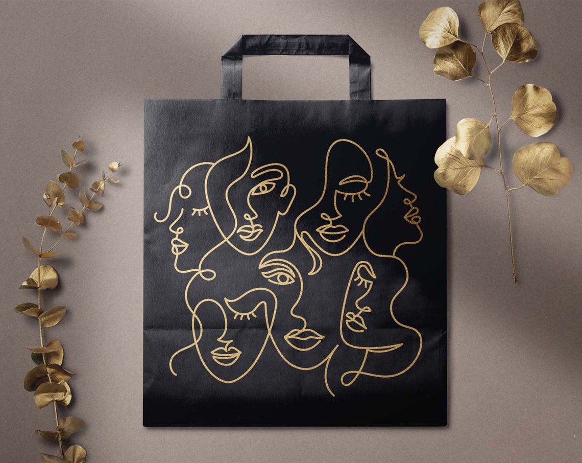 One Line Woman Abstract Face Svg Drawing Abstract Minimal - Etsy