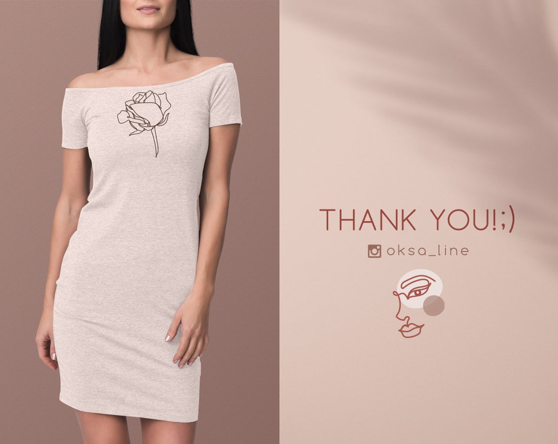 One Line Floral Svg Drawing Set Single Line Drawing Rose | Etsy