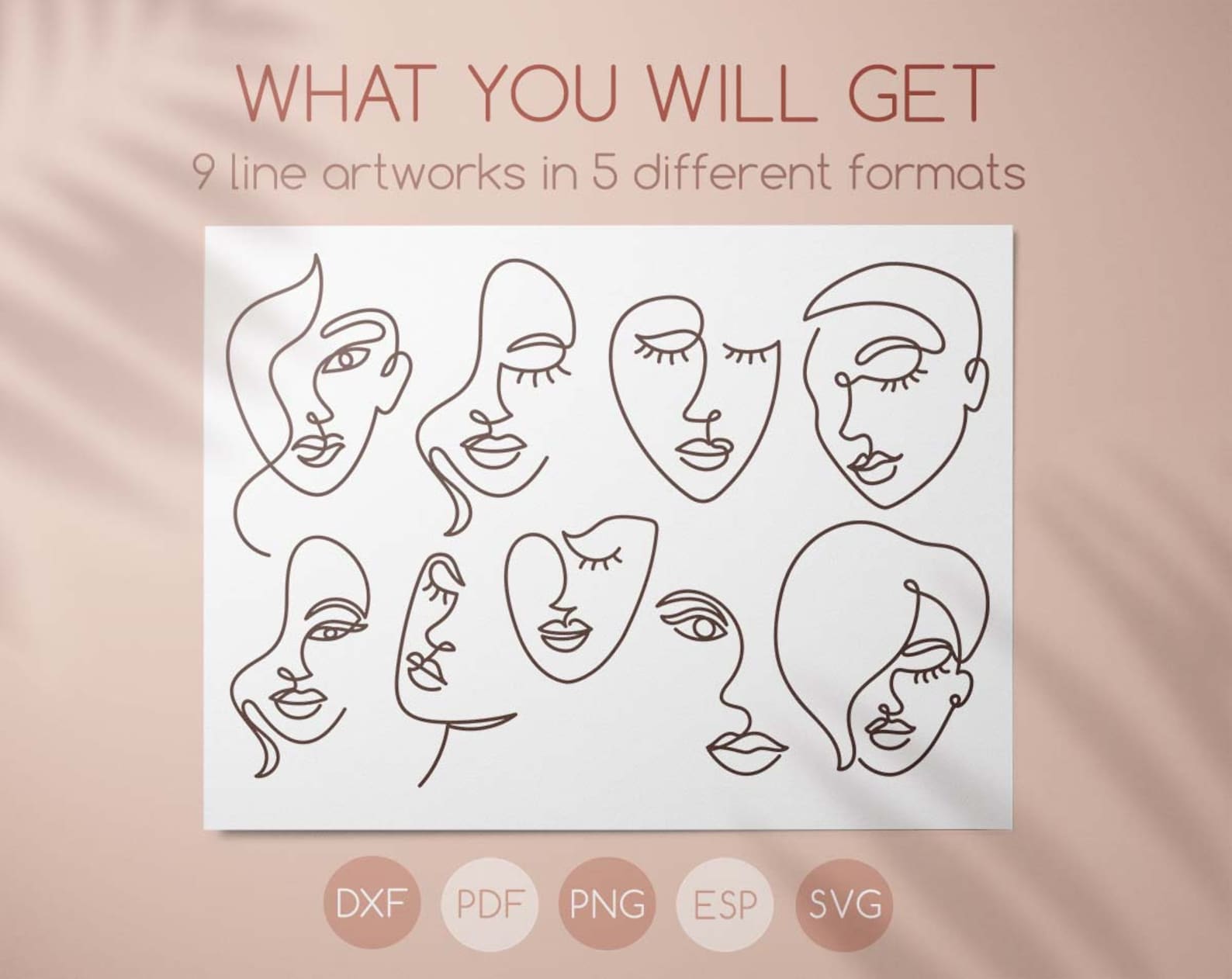 One Line Woman Abstract Face Svg Drawing Abstract Minimal - Etsy