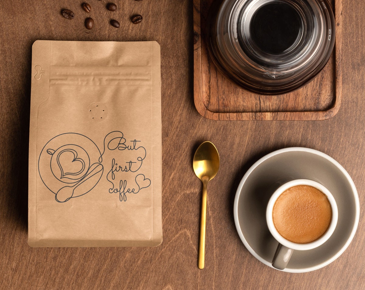 One Line Coffee Cup Sign Clipart Svg but First Coffee Quotes - Etsy