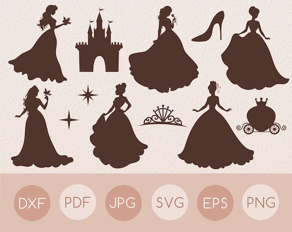 Disney Princess Silhouettes Clip Art