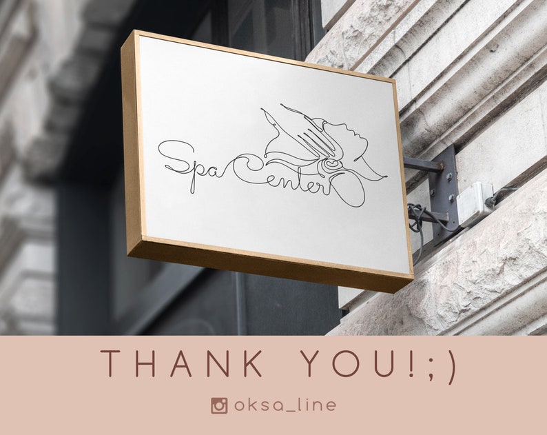 One Line Art Spa Svg Drawing Set, Beauty Salon Single Line Art Clipart ...
