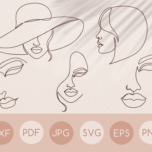 Woman Face Svg - Etsy