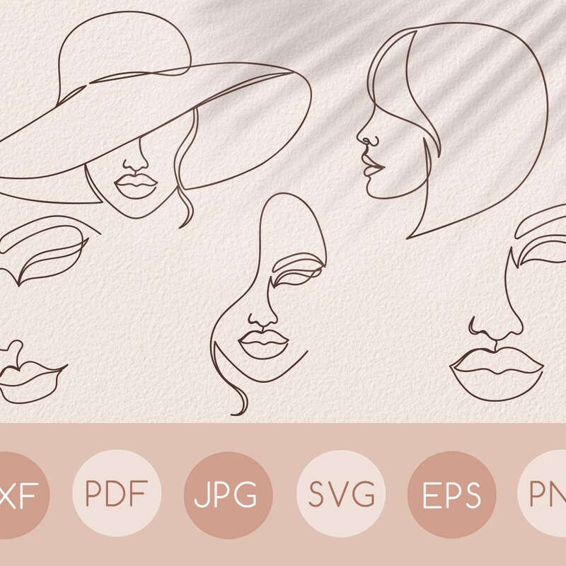 Woman Face Svg - Etsy