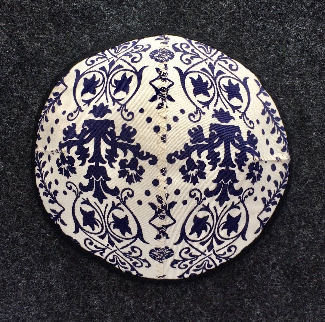 Blue Print Kippah, Kippot, Kippa, Yarmulke, Yamaka, Head Covering, Blue ...
