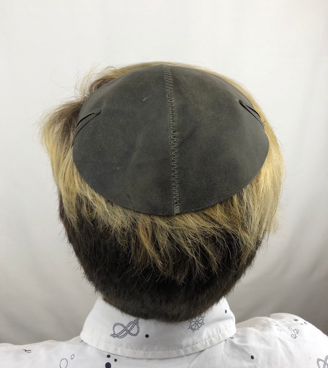Leather Kippah, Kippah, Kippot, Kippa, Yarmulke, Yamaka, Black, Dark ...