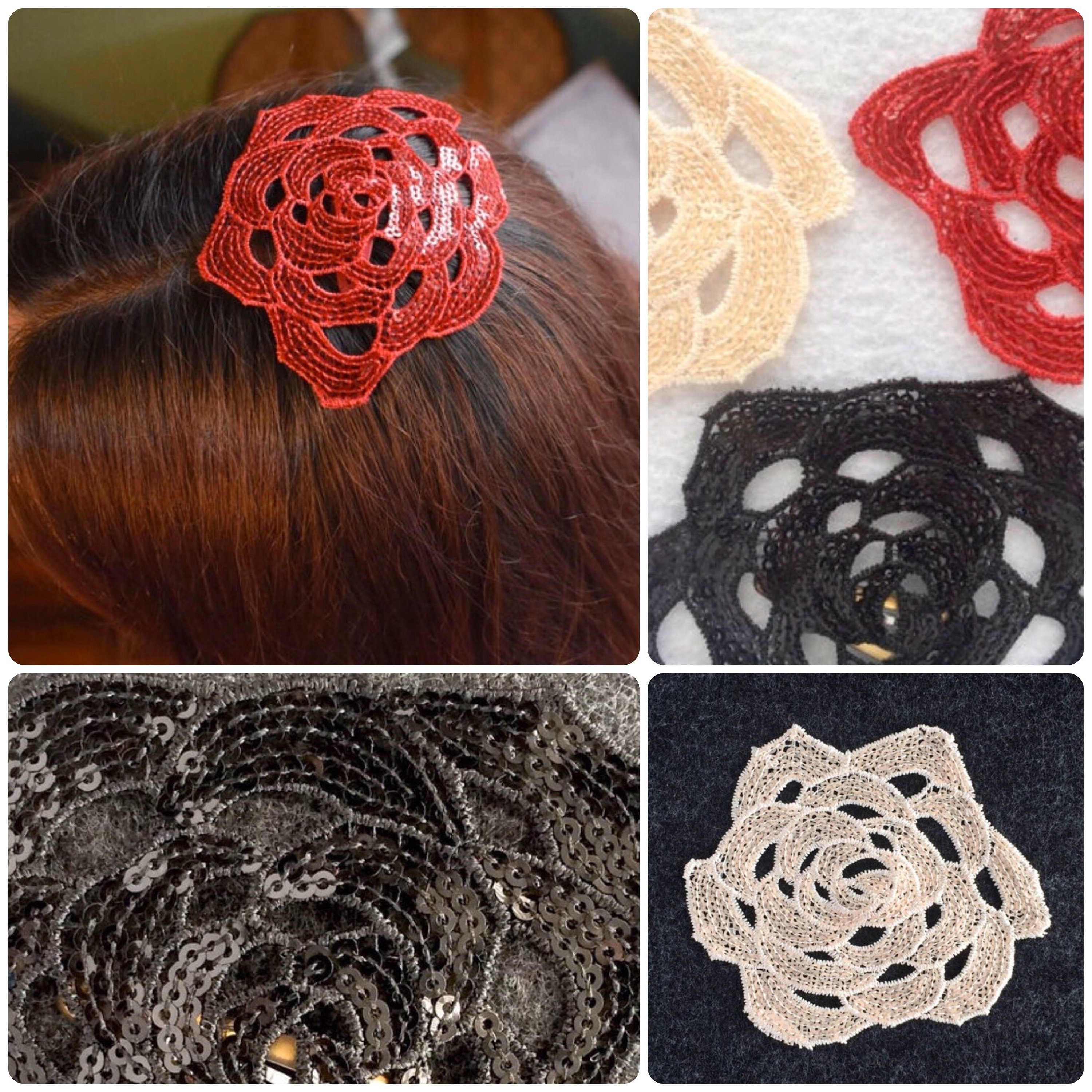 Lace Kippah, Sequin Kippot, Womens Yarmulke, Kippa, Head Covering, Red ...