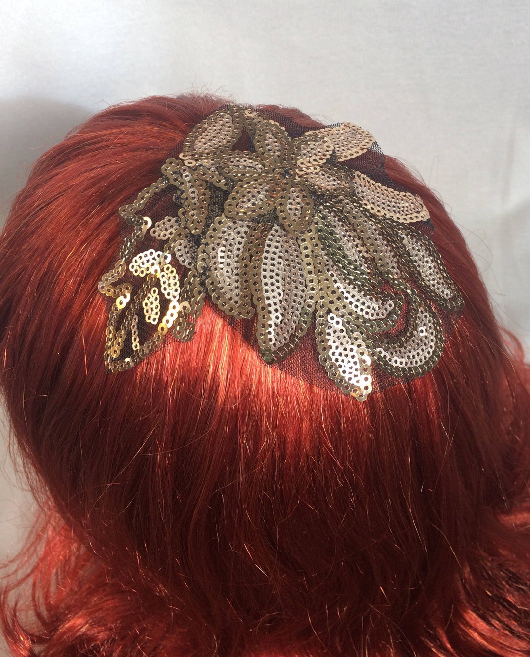 Gold Kippah, Kippot, Womens Kippah, Womens Yarmulke, Kippa, Head Covering, Gold Sequins Floral ...