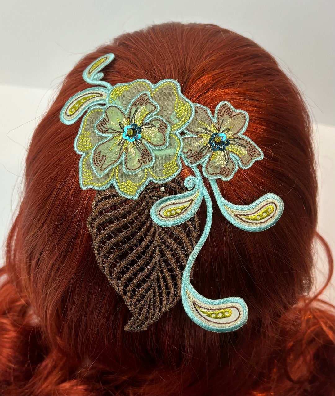 Womens Kippah, Lace Kippah, Kippa, Kippot, Yarmulke, Head Covering, Head Piece, Light Teal ...