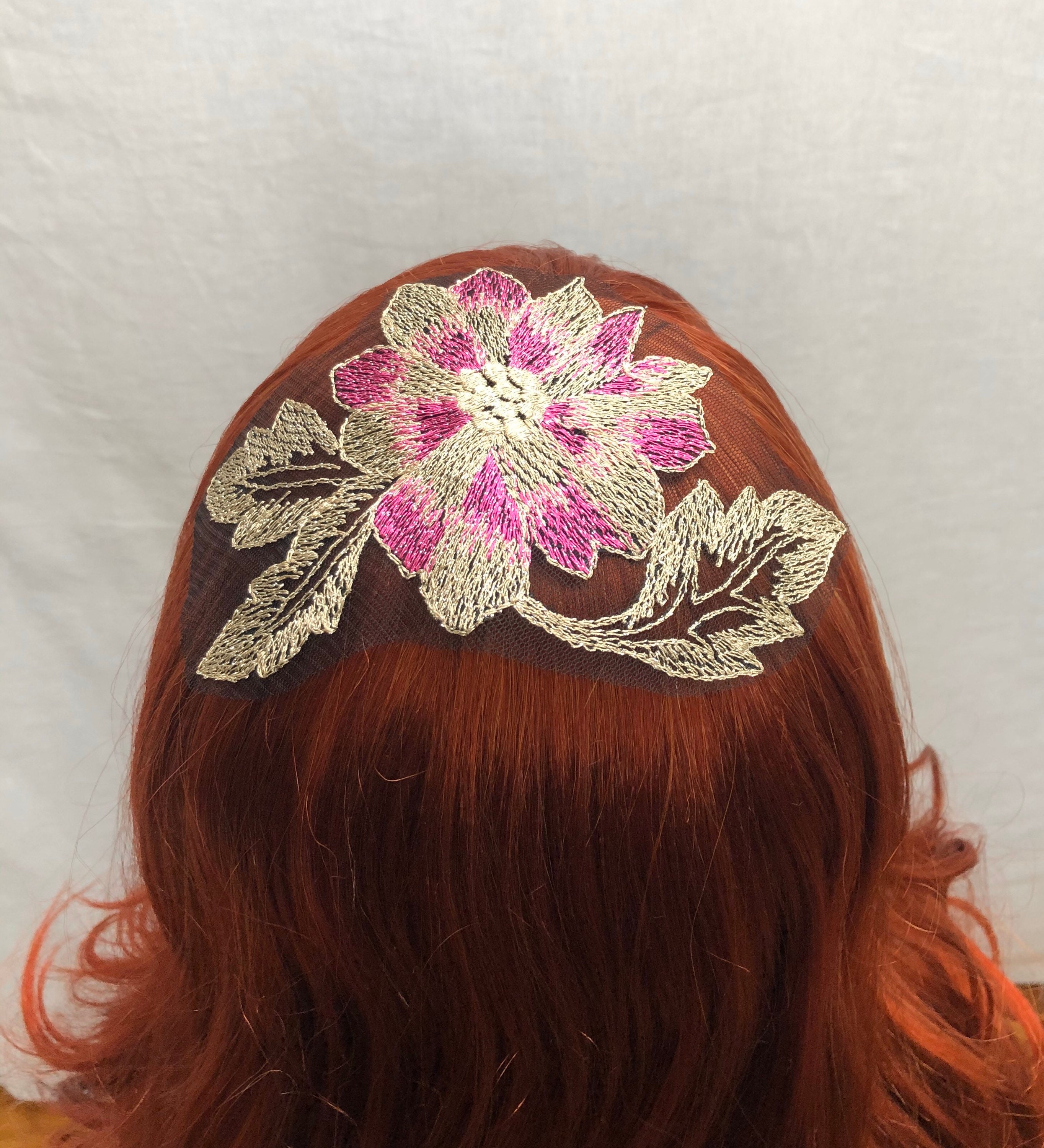 Rose Kippah, Kippa, Kippot, Womens Kippah, Yamaka, Yarmulke, Pink and ...