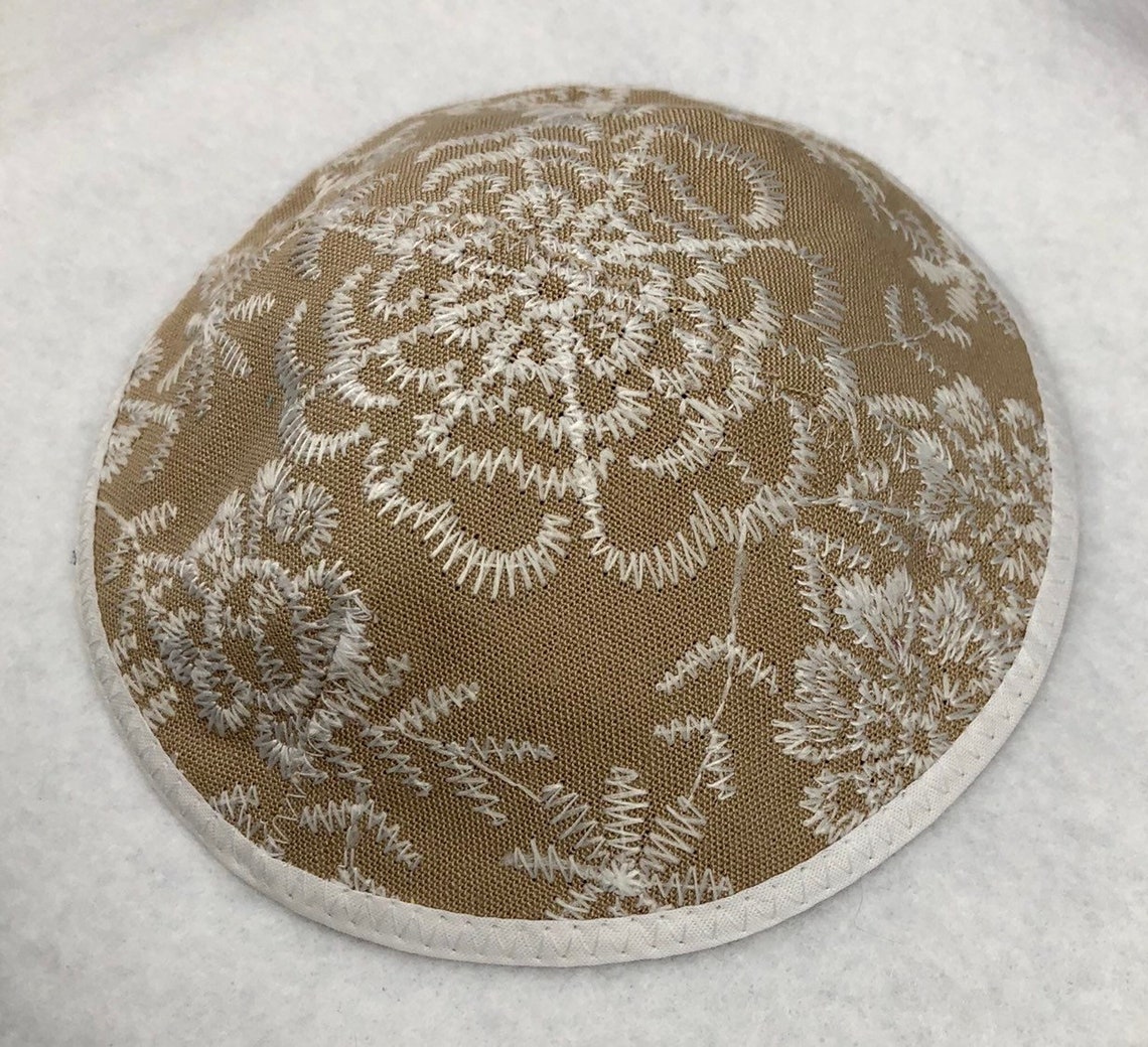 Blue Kippah, Beige Kippah, Kippot, Kippa, Yarmulke, Yamaka, Head ...
