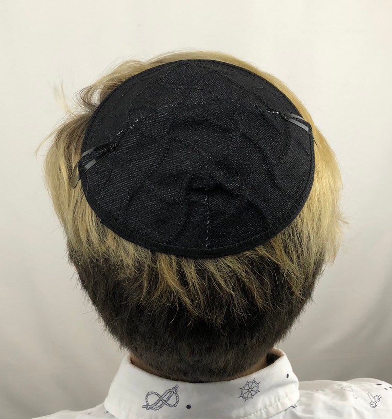 Denim Kippah, Kippot, Kippa, Yarmulke, Yamaka, Head Covering, White ...
