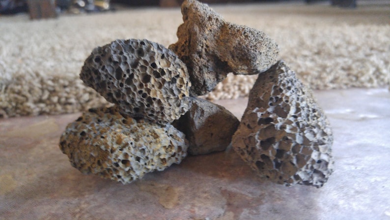 Bag of 5 Volcanic Lava Rocks - Great for Building Aquarium Caves ...