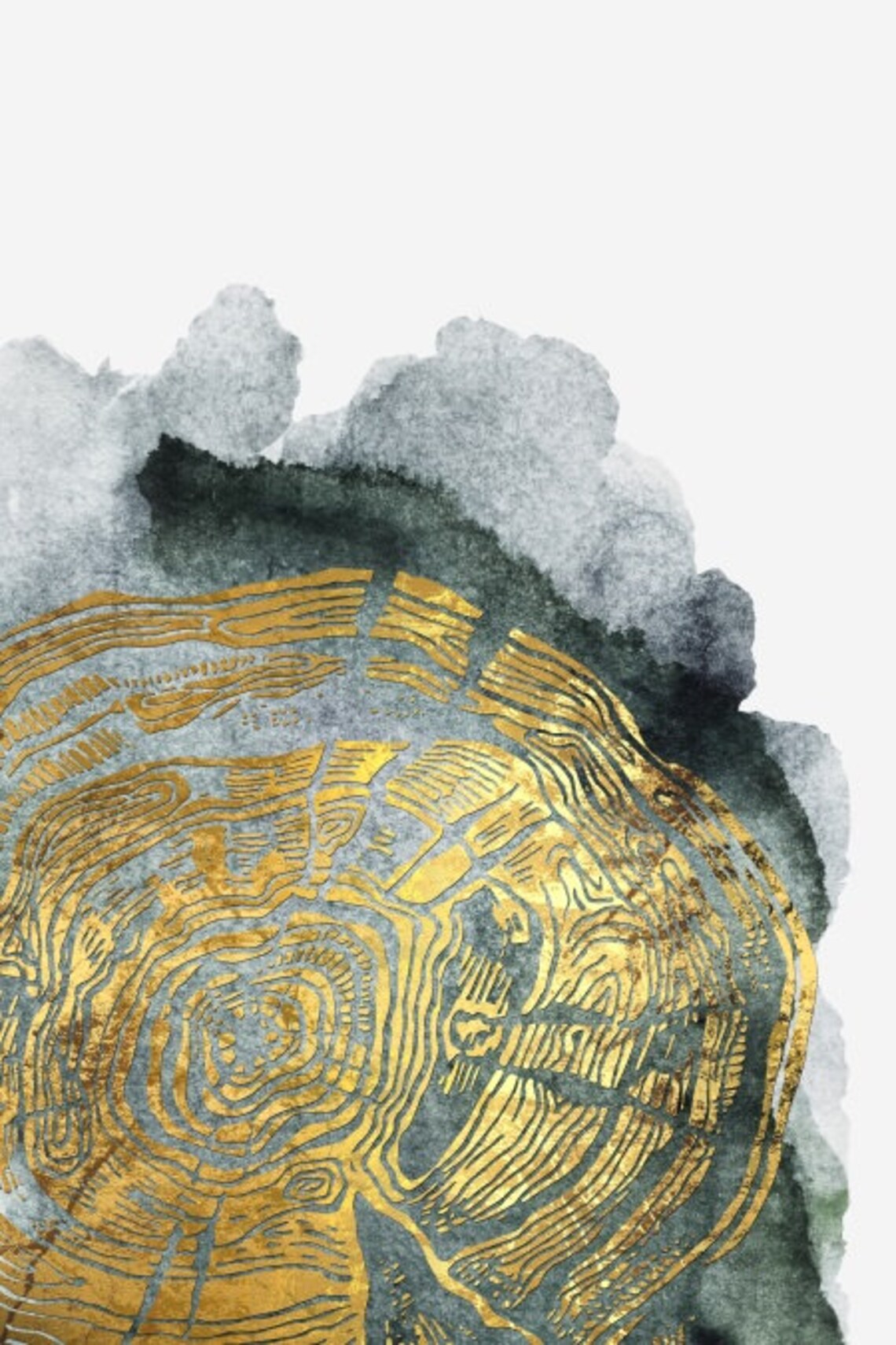 Set of 3 Large Gold Art Gold Art Large Gold Print Modern Art Paint ...