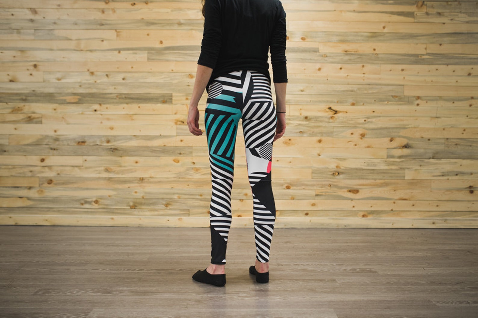 Abstract Striped Unisex Tights for Climbing Yoga Fitness Running ...