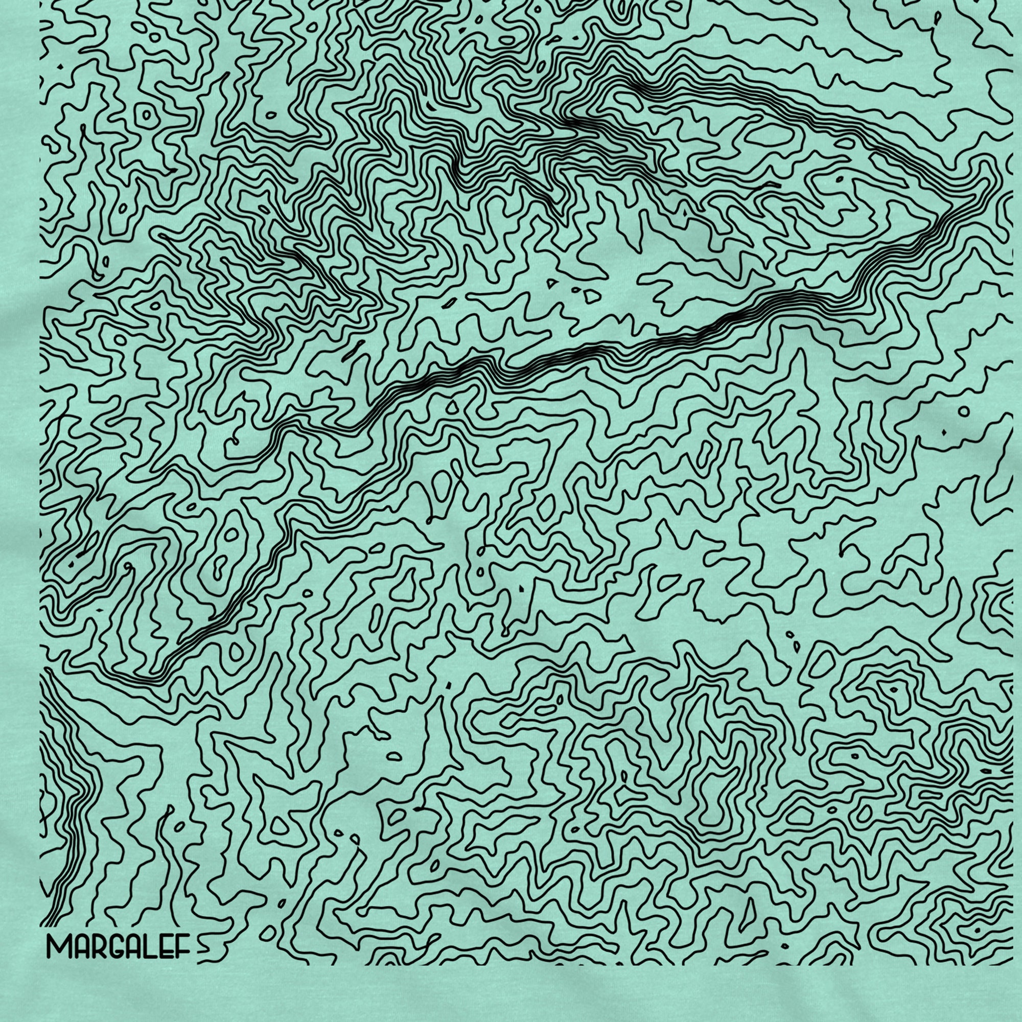 Margalef Spain Topographic Tee Shirt - Dynotights Topo Series ...