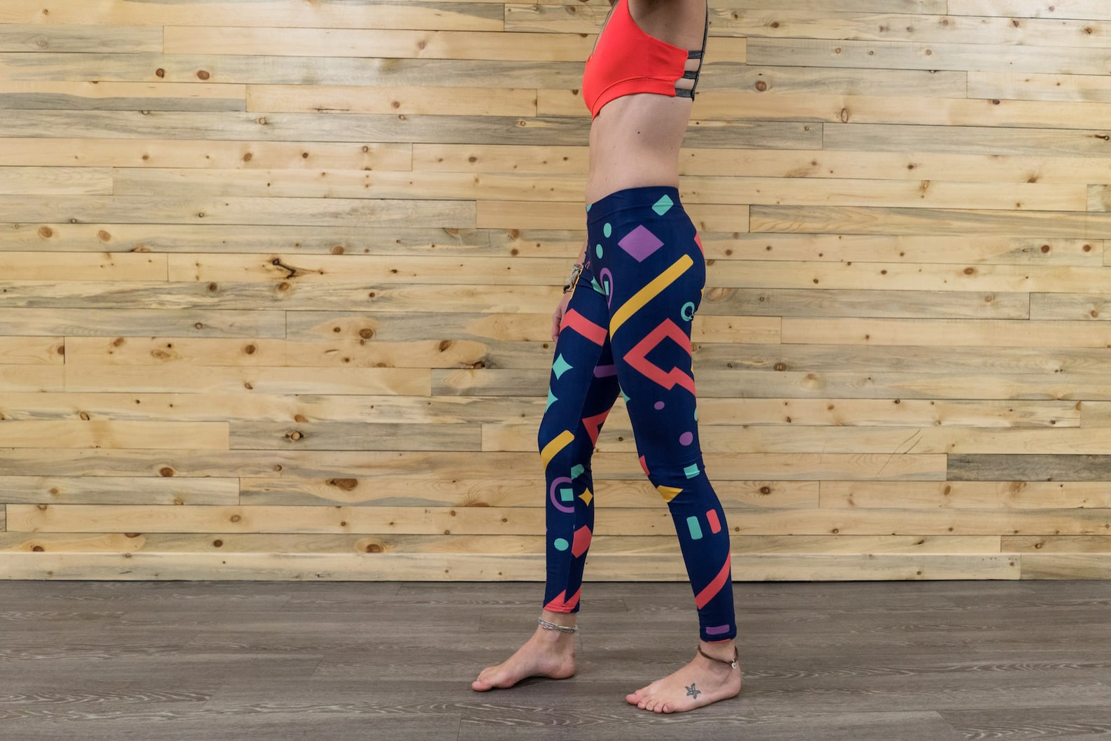 Colorful Geometric Unisex Tights for Climbing Yoga Fitness Running ...