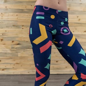 Colorful Geometric Unisex Tights for Climbing Yoga Fitness Running ...
