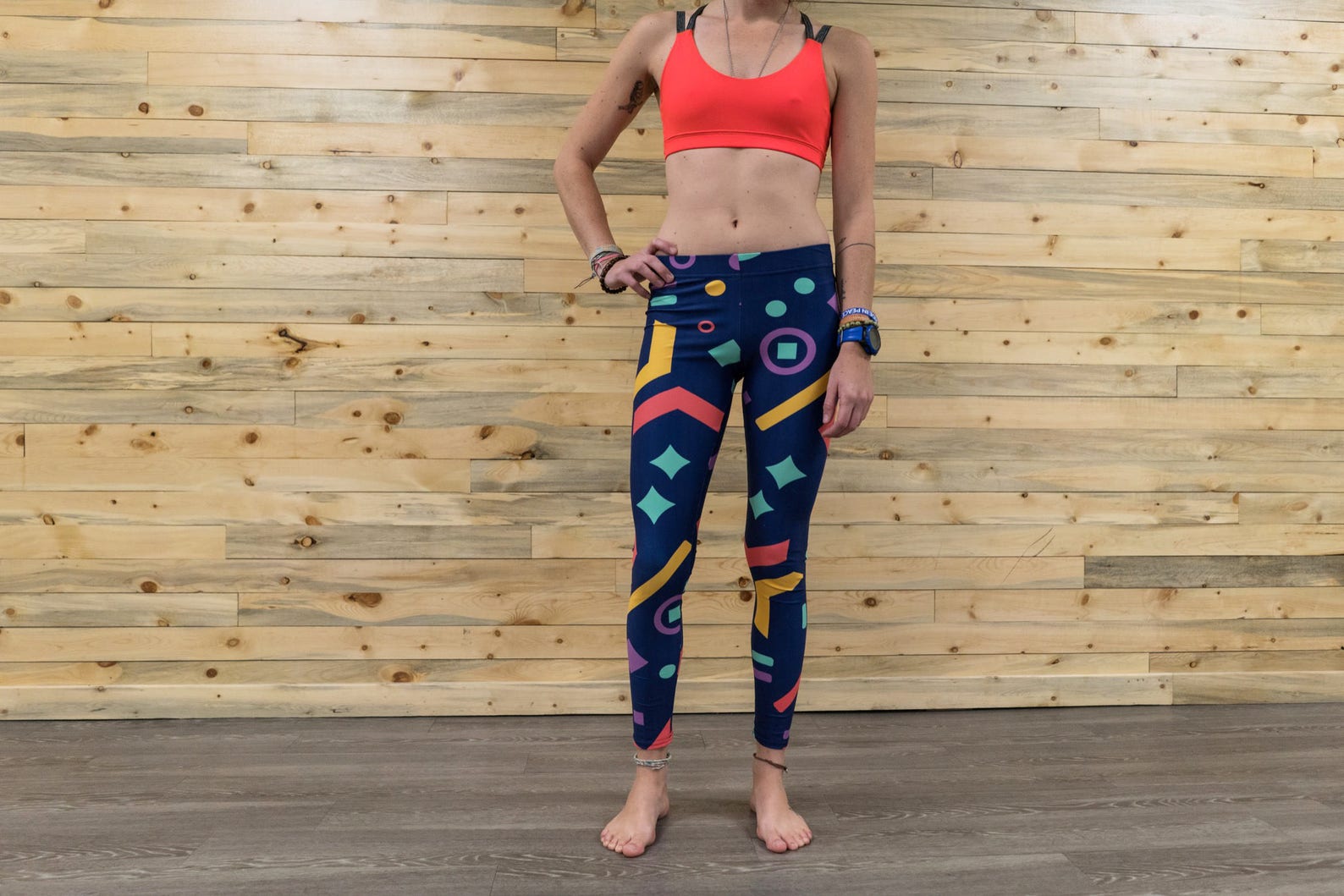 Colorful Geometric Unisex Tights for Climbing Yoga Fitness - Etsy