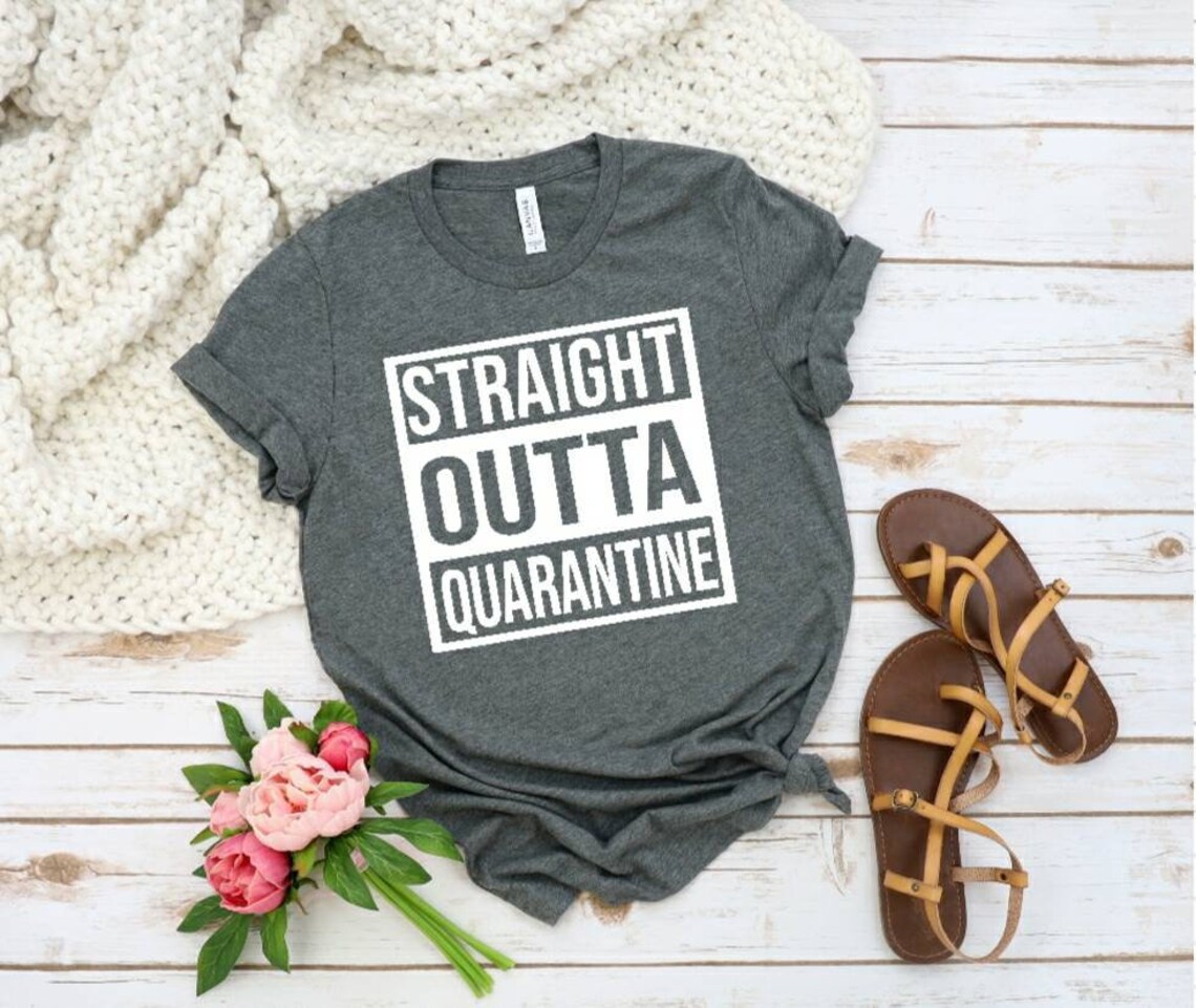 Straight Outta Quarantine Shirt, Social Distancing Tee, Social ...
